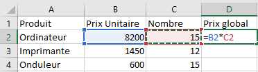 Cours Excel 2016 - Utilisation de calculs