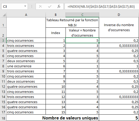 Cours Excel 2016 Excel Comment Compter Le Nombre De Valeurs Uniques
